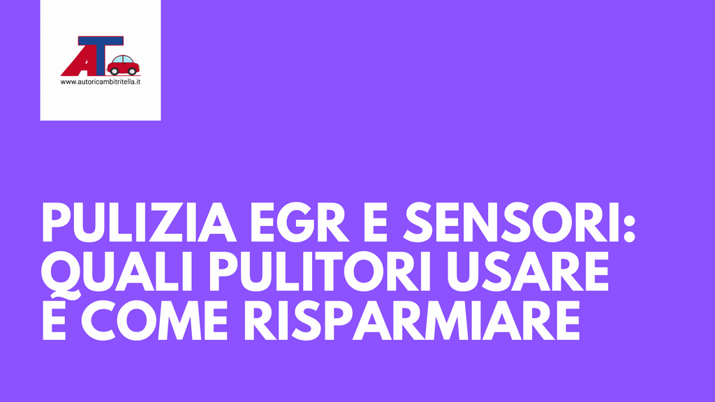 Pulizia EGR e sensori: quali pulitori usare e come risparmiare – Autoricambi Tritella