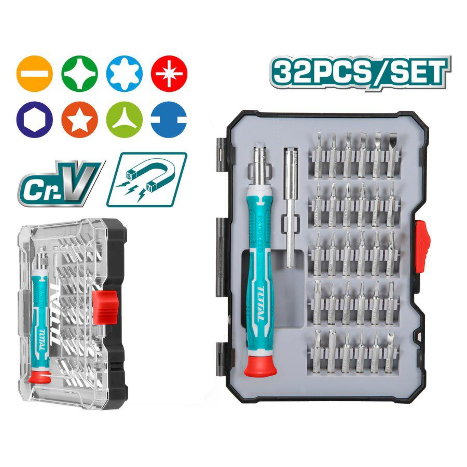 INECO 4182200032 Set of 32 Precision Screwdriver Bits - Compatible with ...